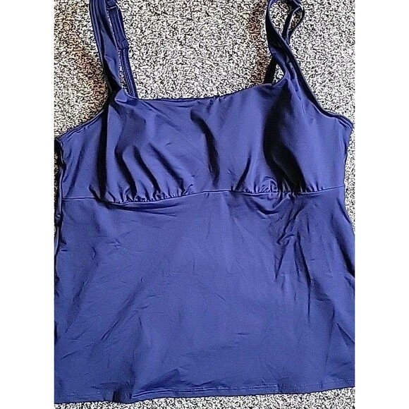 Lands' End | Swim | Swim Top Navy 6 Square Neck Underwire Solid Womens ...